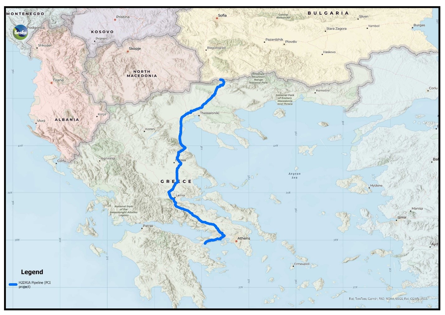 H2DRIA Hydrogen Pipeline - ΔΕΣΦΑ Α.Ε.